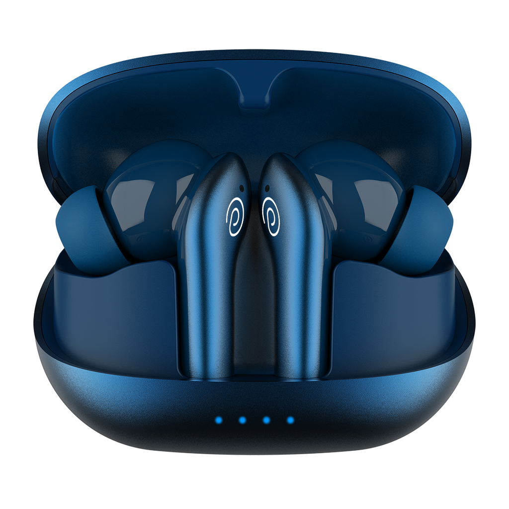 pTron Zenbuds Evo X1 Pro In-Ear TWS Earbuds with Quad Mic (Blue) - pTron India