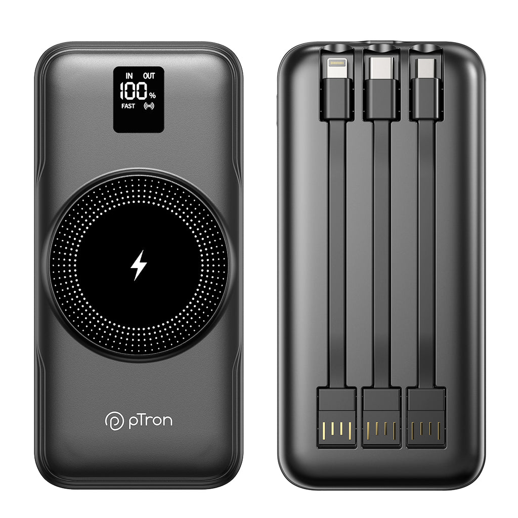 pTron Dynamo Arc 10000mAh 22.5W Fast Charging Power Bank (Black ...