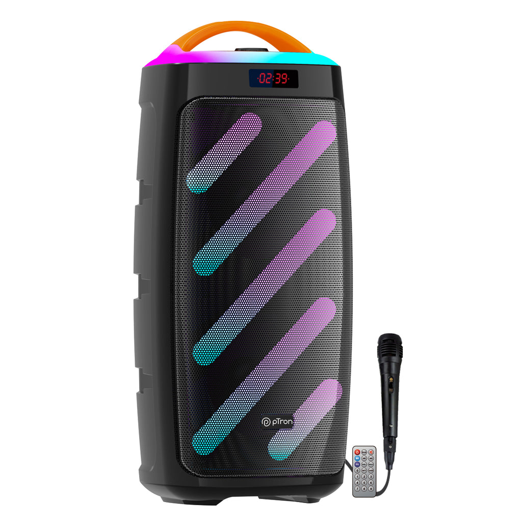pTron Fusion Bold 100W Karaoke Bluetooth Party Speaker, Powerful Sound ...