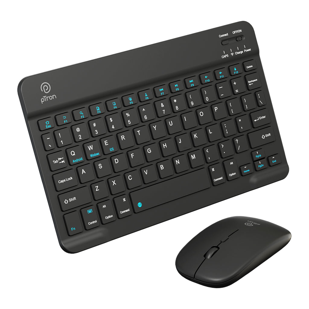 pTron Keyvo KW4 Wireless Keyboard & Mouse Combo Set, Ultra-Slim Keyboa ...