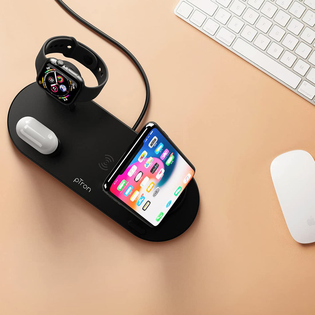 pTron Bullet WX4 3 in 1 Multi-Function Charging Stand for iOS Devices ...