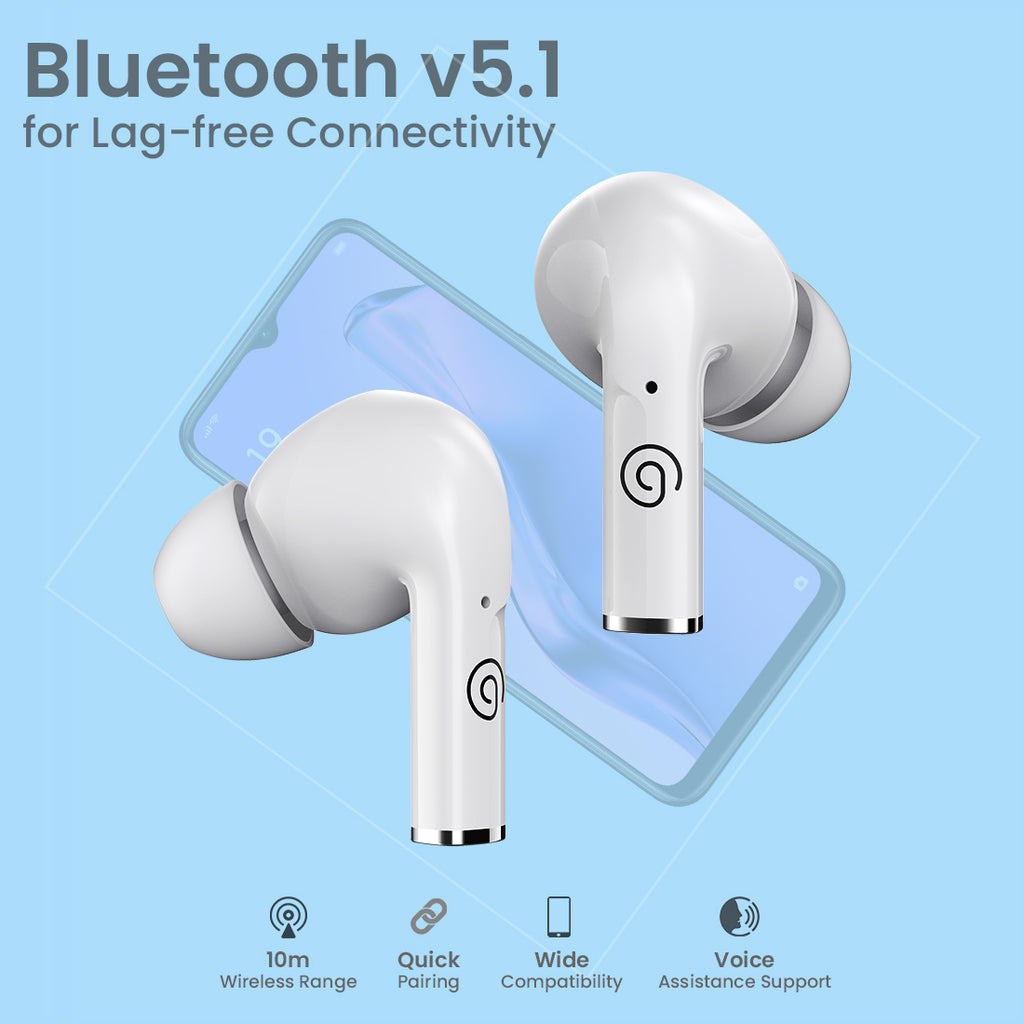 pTron Basspods P181 Truly Wireless Stereo Earbuds with 32Hrs Playtime ...