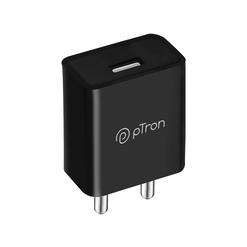 pTron Volta 12W Fast Charging USB Charger with 1m 2.4A Micro USB Cable ...
